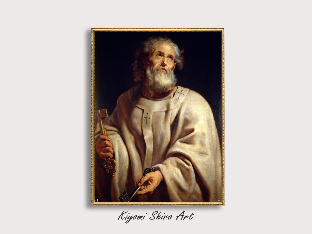 Famous Saint Simon Peter the Apostle Portrait by Flemish Artist Peter ...