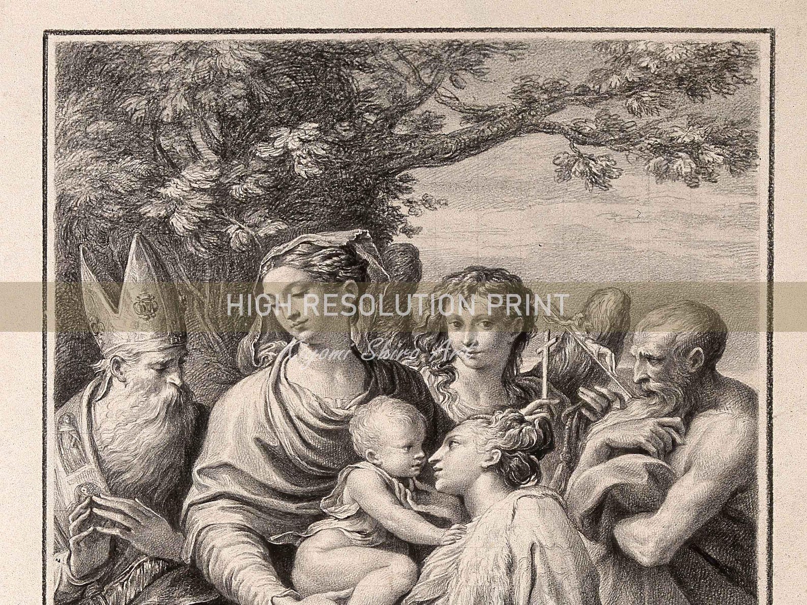 Our Lady of Fatima With Christ Child, Saint Augustine, Michael the ...