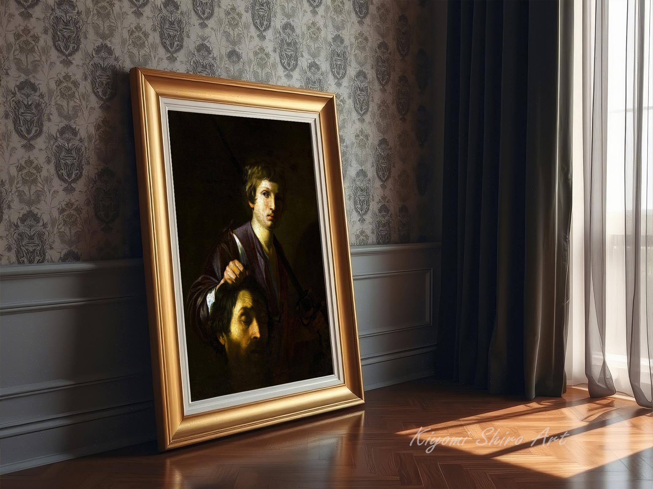 King David and Goliath Baroque Period Art, French Artist Nicolas ...