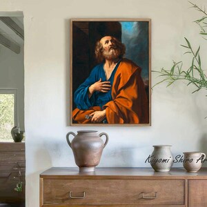 Saint Peter Portrait by Famous Italian Artst Guercino, 17th Century ...