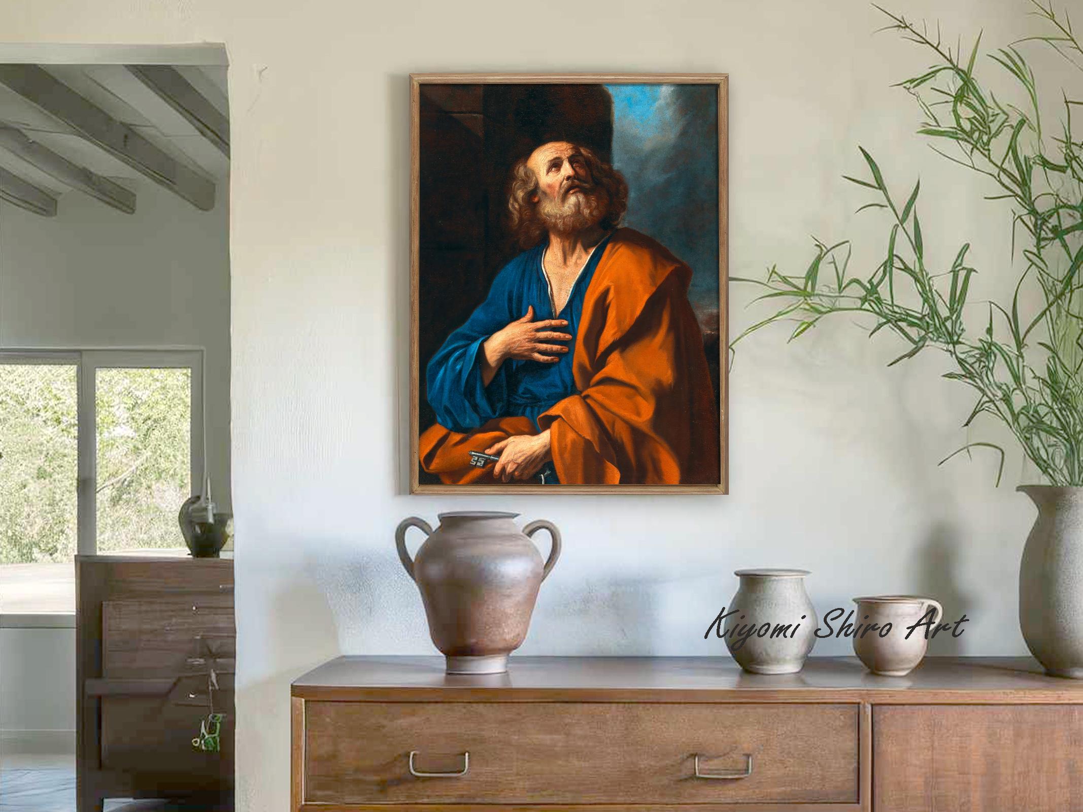 Saint Peter Portrait by Famous Italian Artst Guercino, 17th Century ...