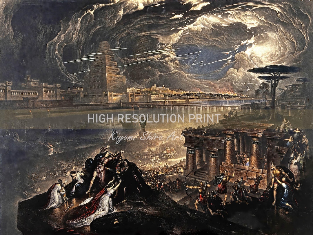 The Fall of Babylon Apocalyptic Art, John Martin Painting, Romantic ...