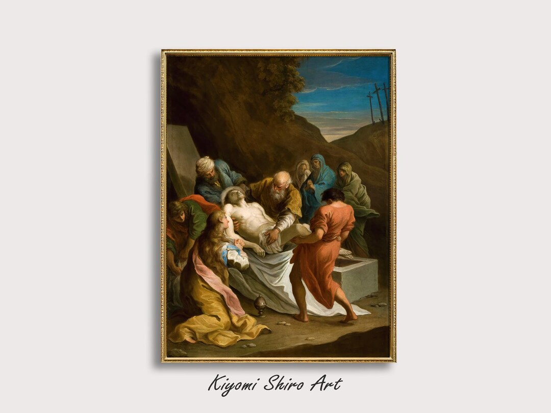 The Entombment of Christ Painting by Szymon Czechowicz, Printable Wall ...