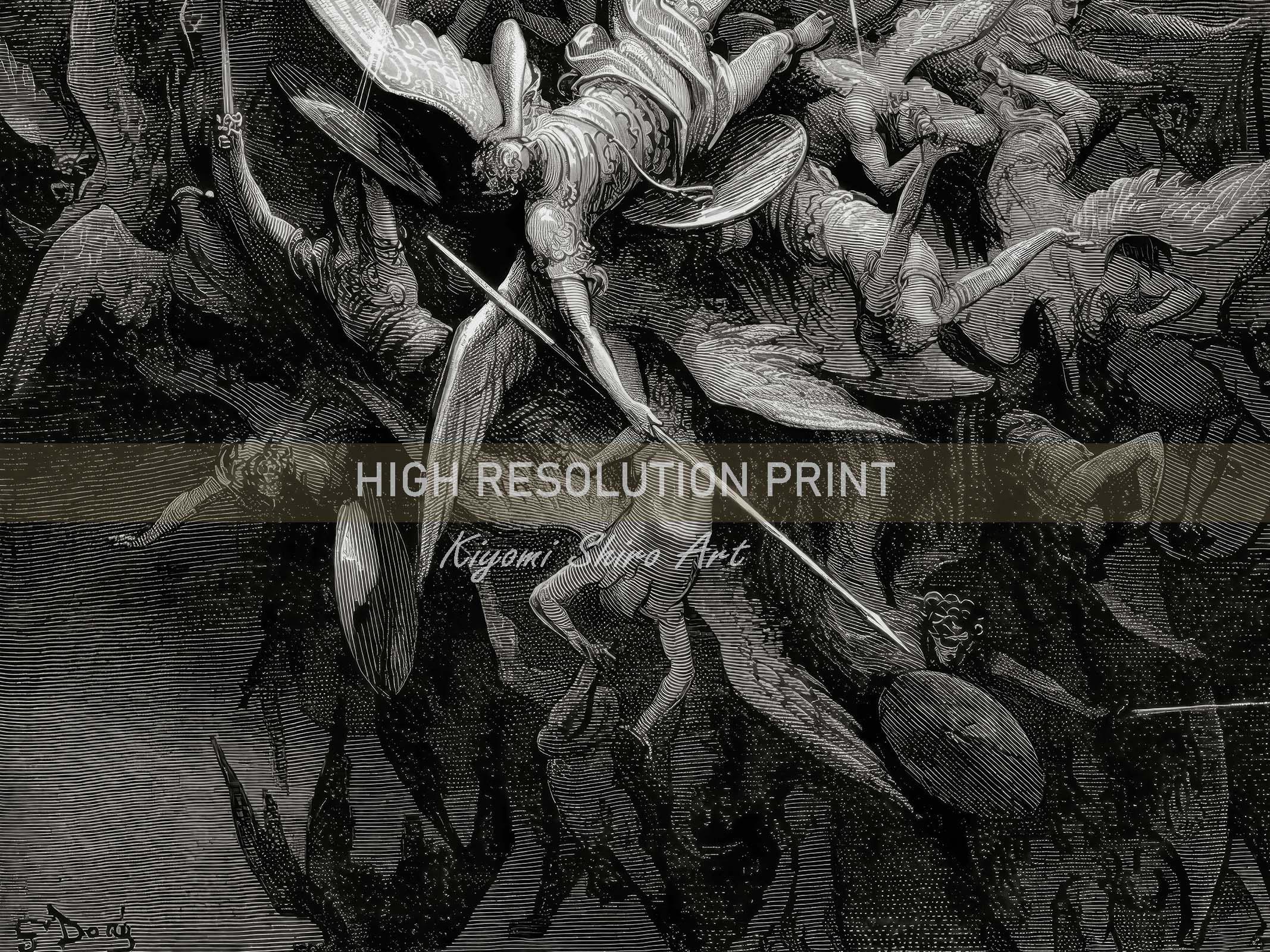 Fallen Angel Artwork, Paradise Lost Gustave Dore Engravings, Romantic ...