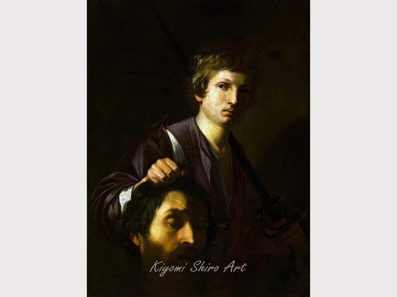 King David and Goliath Baroque Period Art, French Artist Nicolas ...