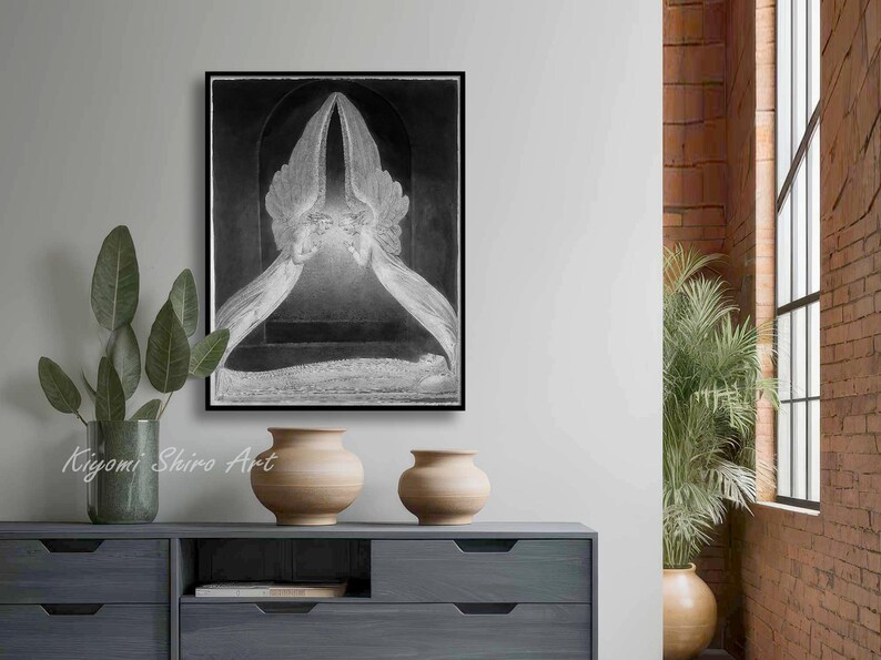 Old Master Artist William Blake Christ in the Sepulchre Guarded by ...