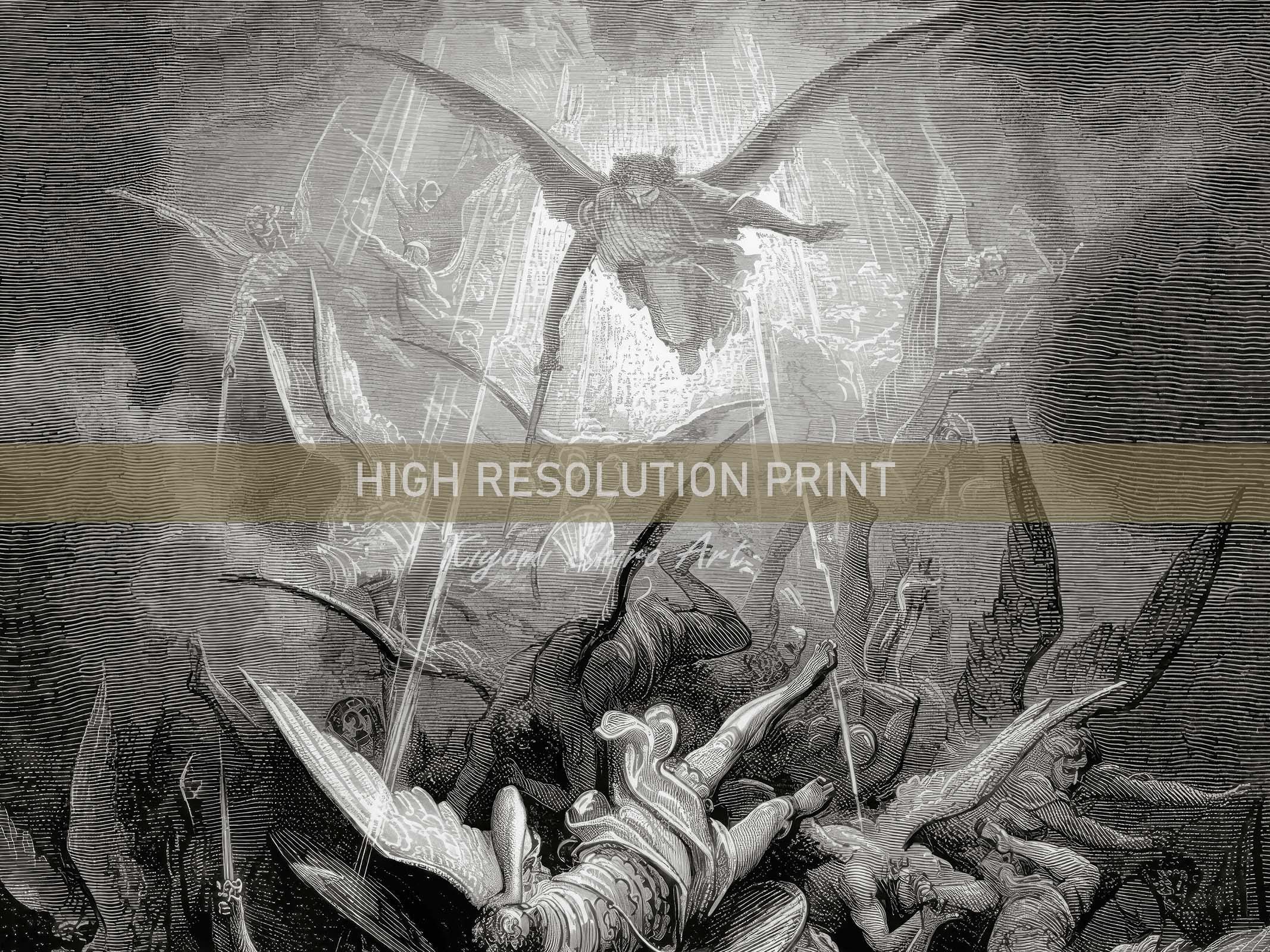 Fallen Angel Artwork, Paradise Lost Gustave Dore Engravings, Romantic ...