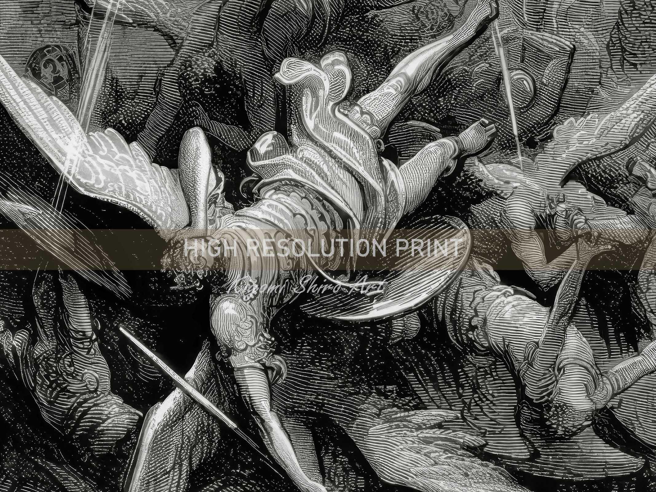Fallen Angel Artwork, Paradise Lost Gustave Dore Engravings, Romantic ...