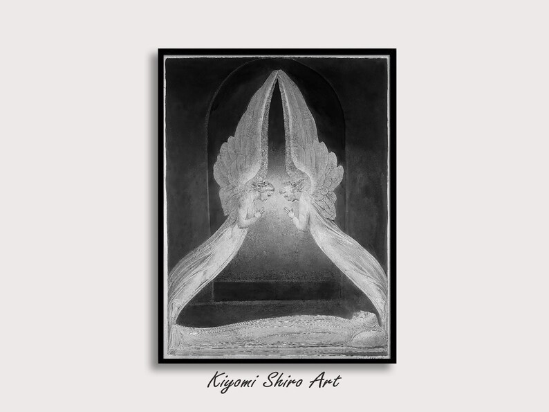 Old Master Artist William Blake Christ in the Sepulchre Guarded by ...