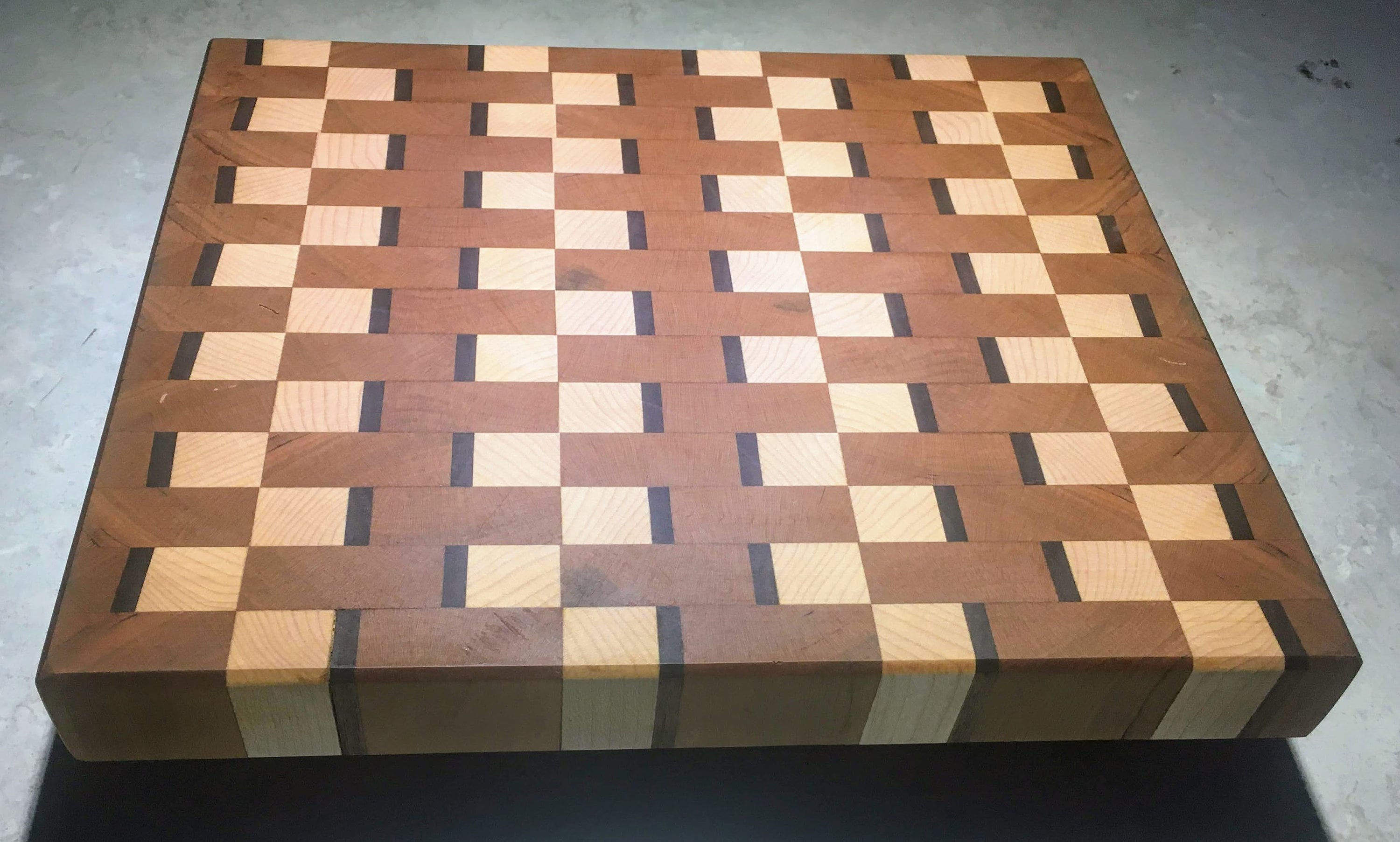 End Grain Cutting Board - Cherry, Black Walnut, Maple Wood - Etsy