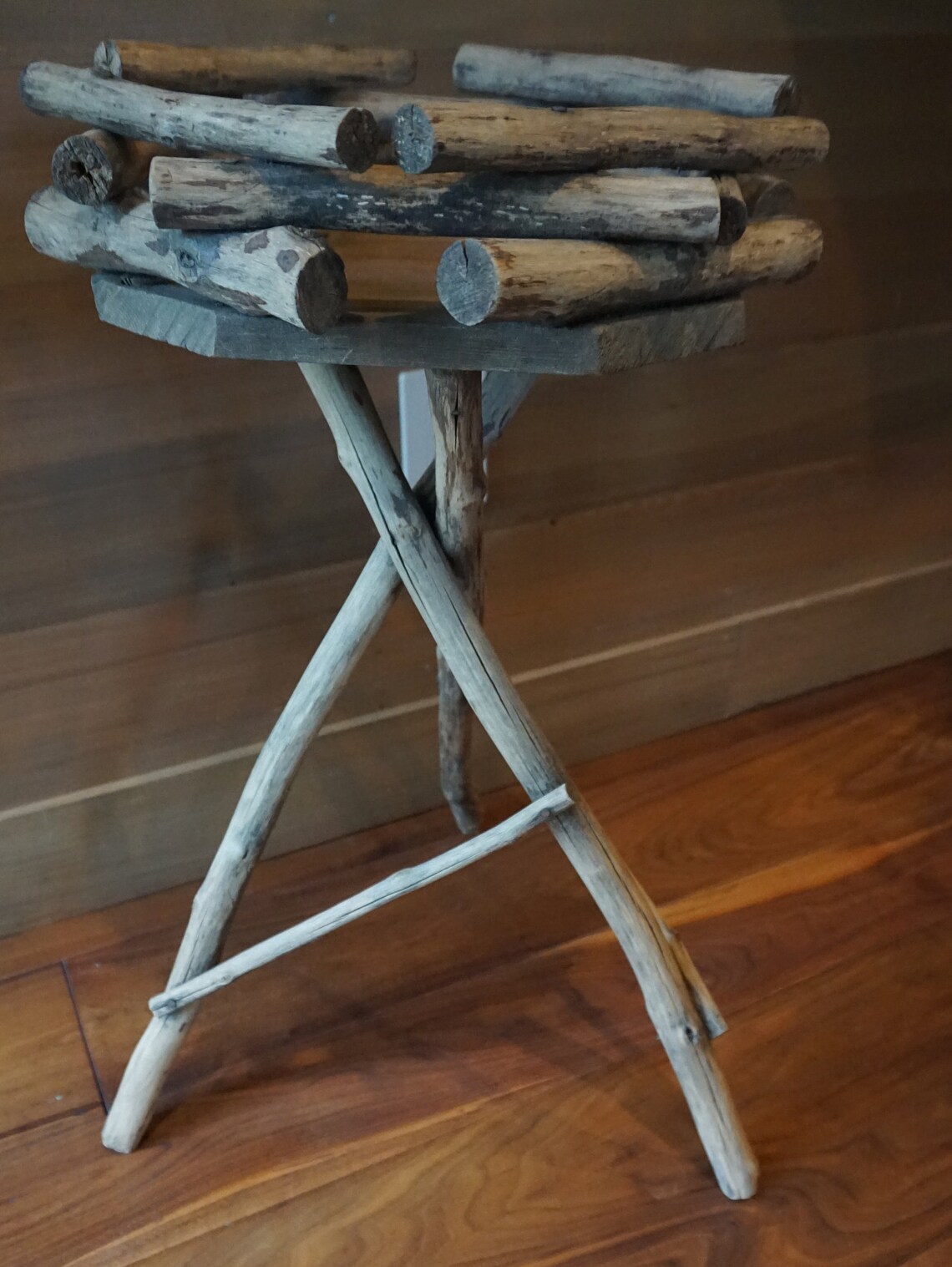 Adirondack Style Tripod Twig Plant Stand or Drink Table - Etsy