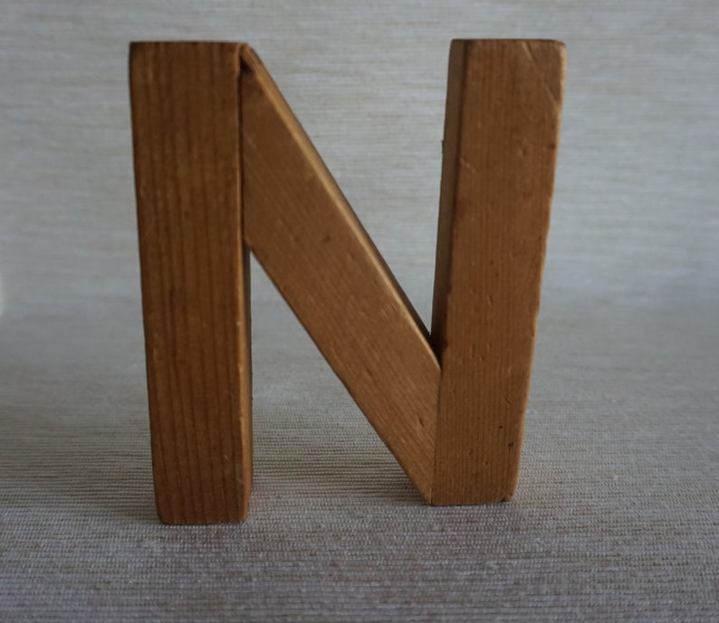 Vintage Block Letter n for Accent, Holiday Ornament or to Tag a Special ...