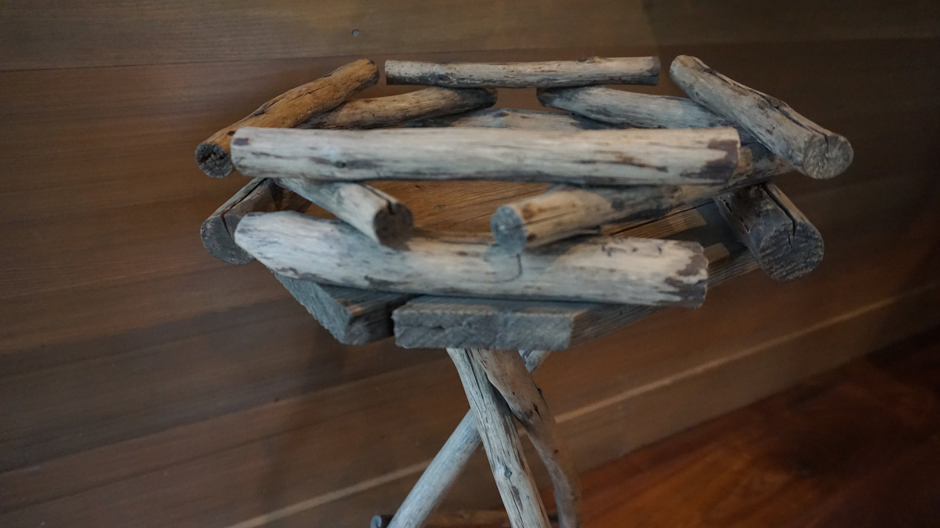 Adirondack Style Tripod Twig Plant Stand or Drink Table - Etsy