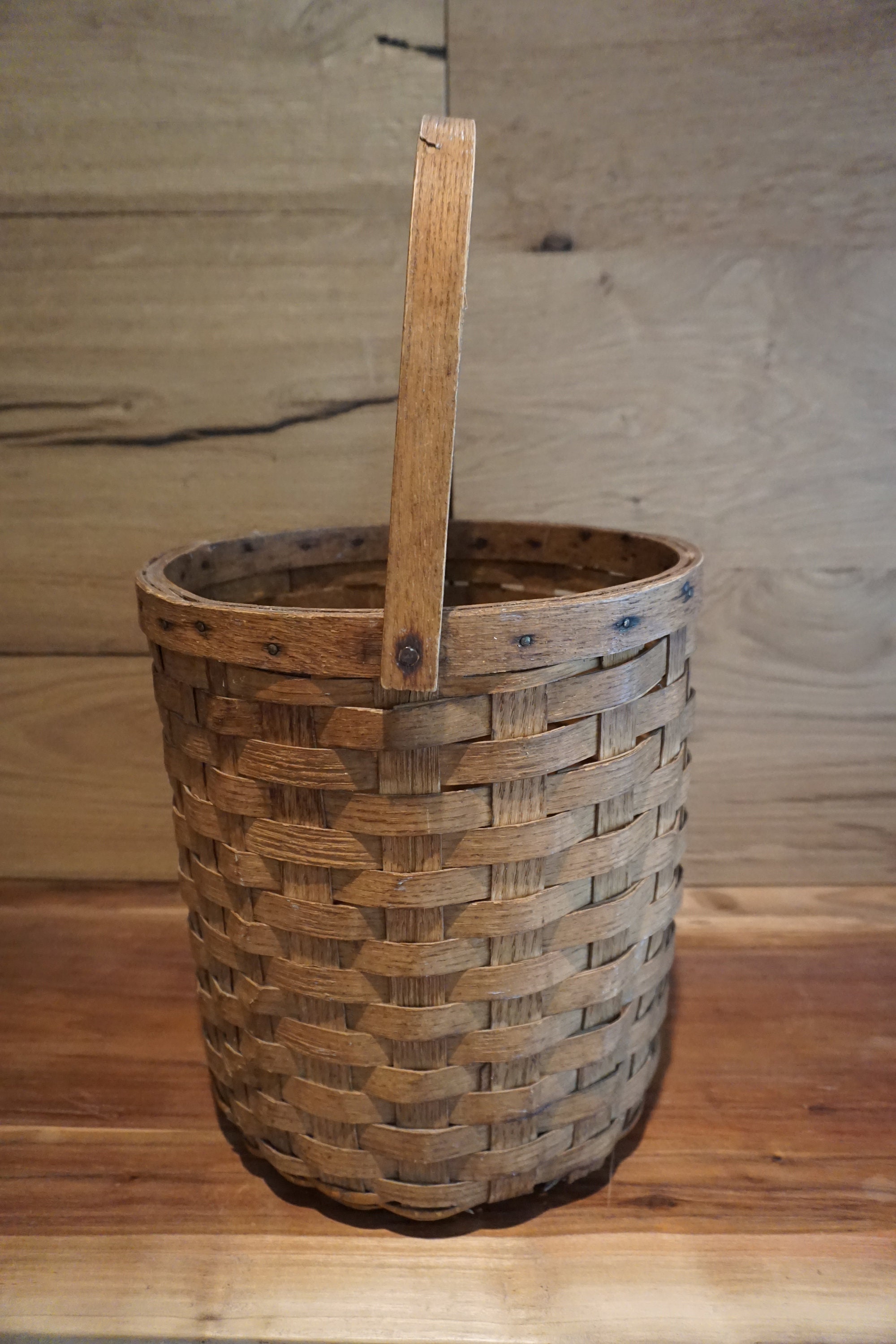 Oak Splint Wood Swing-arm Gathering Basket - Etsy