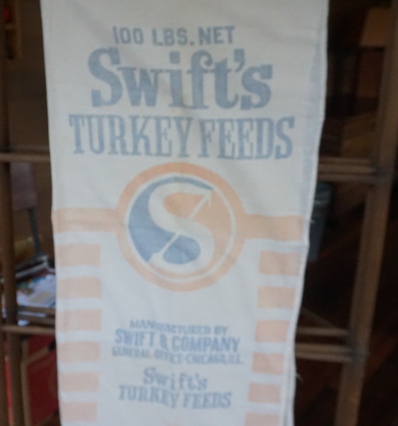 100 Lb. Feed Sack for Swift’s Turkey Feeds, Chicago, Illinois - Etsy