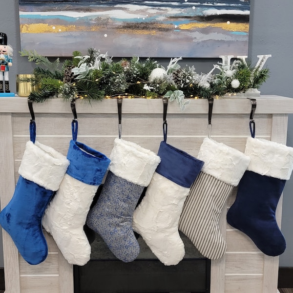 Blue Christmas Stocking - Etsy