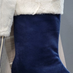 Blue Christmas Stockings, Navy Christmas Stockings, Ivory Christmas ...