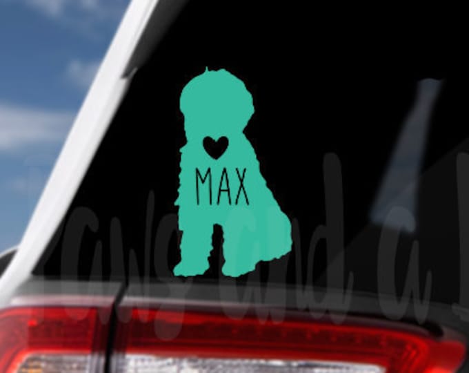 Goldendoodle Decal, Dog Decal, Car Sticker, Goldendoodle Sticker ...
