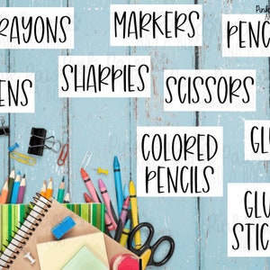 School Labels Back to School School Supply Labels School - Etsy