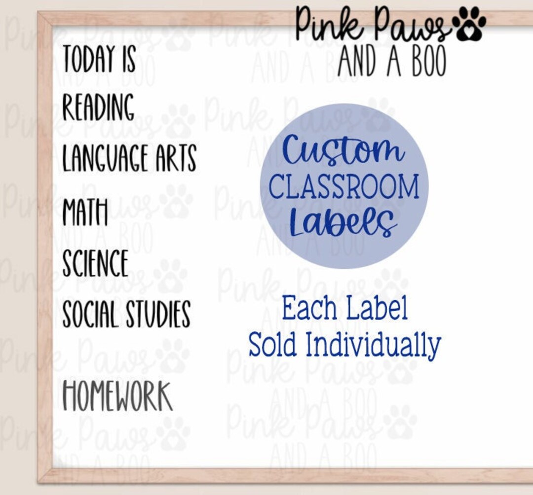 Classroom Labels, White Board Labels, Dry Erase Board Decals, Teacher ...