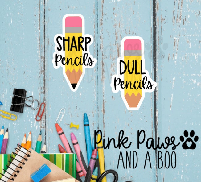 Sharp Dull Pencil Label