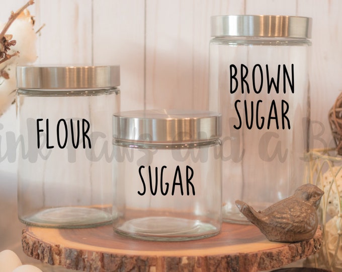 Canister Labels, Kitchen Labels, Baking Labels, Pantry Labels, Canister ...