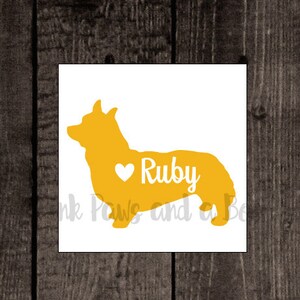 Corgi Decal, Personalized Corgi Decal, Corgi Sticker - Etsy