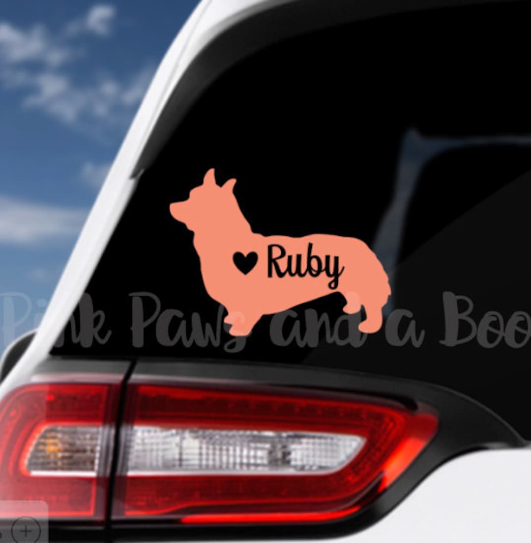 Corgi Decal, Personalized Corgi Decal, Corgi Sticker - Etsy
