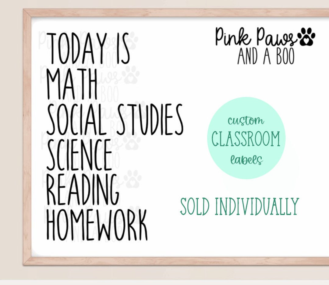 Classroom Labels, White Board Labels, Dry Erase Board Decals, Teacher ...