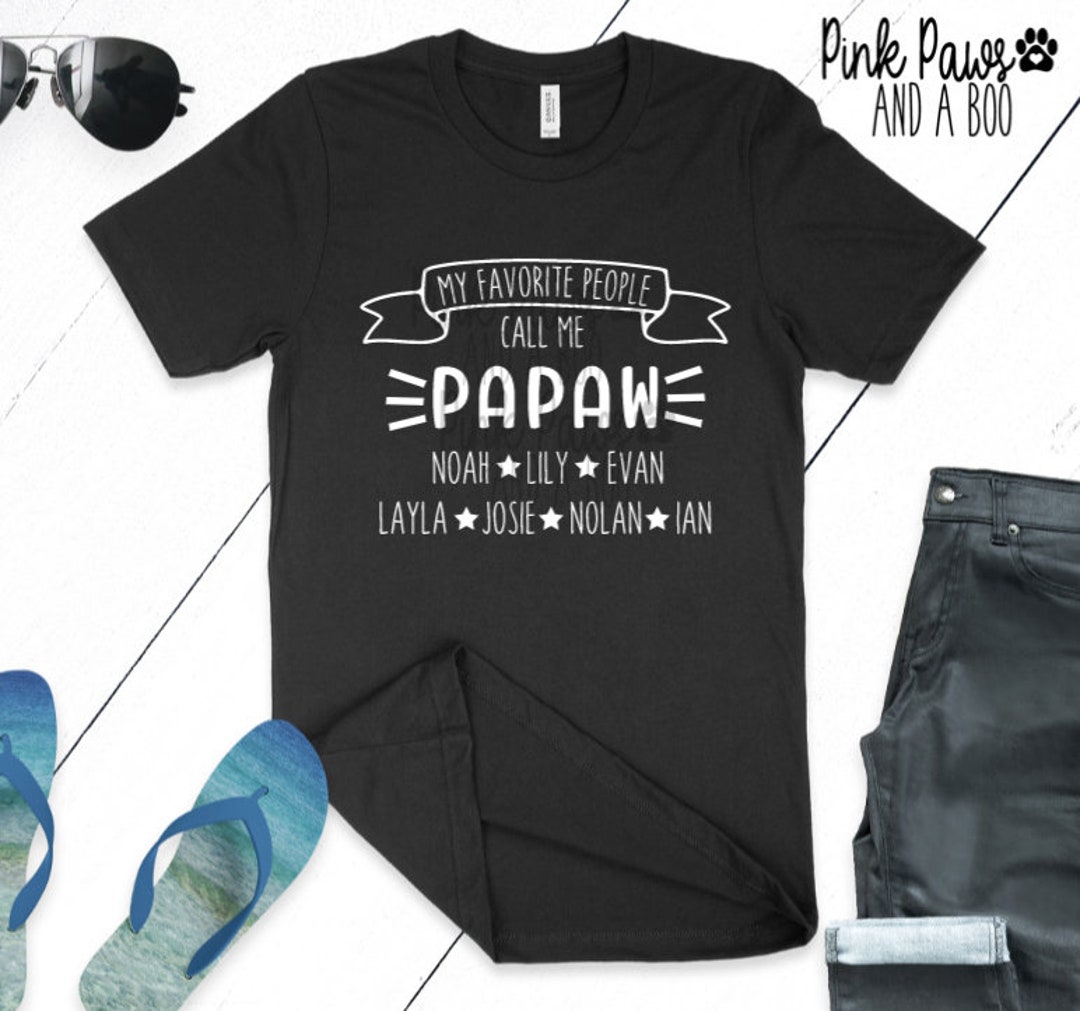 Personalized Papaw T-shirt Personalized Grandpa Shirt - Etsy