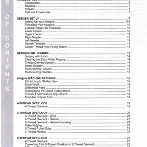 Imagine BLE1AT BLE1AT-2 Baby Lock Overlock Serger Machine User Guide ...