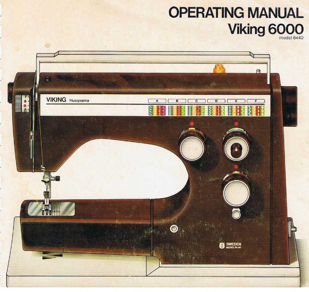 Husqvarna Viking Models 2000 6000 6440 Sewing Machine Users Guide ...