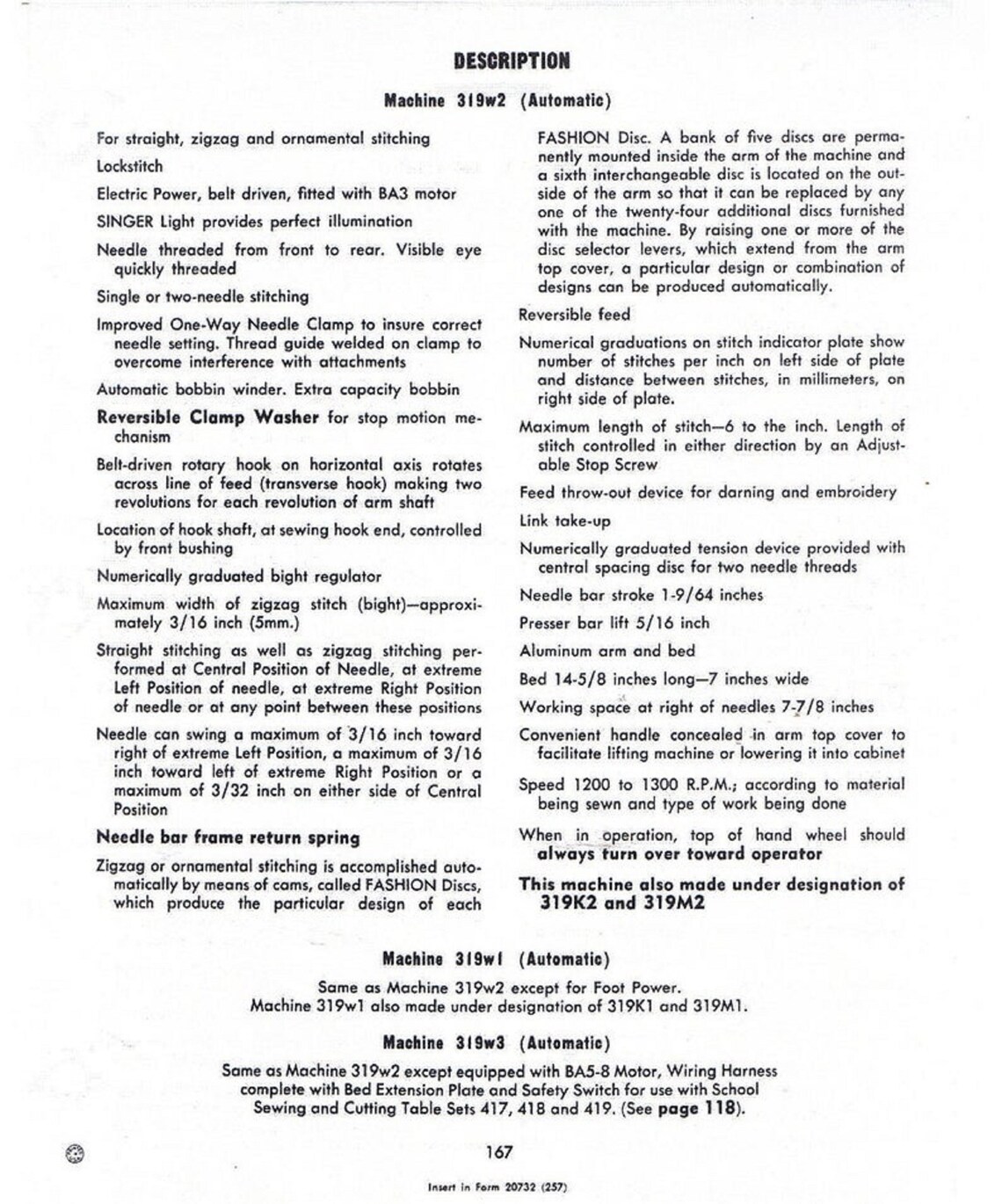 Singer Class 319 Sewing Machine Service Repair Adjuster Manual Book How ...