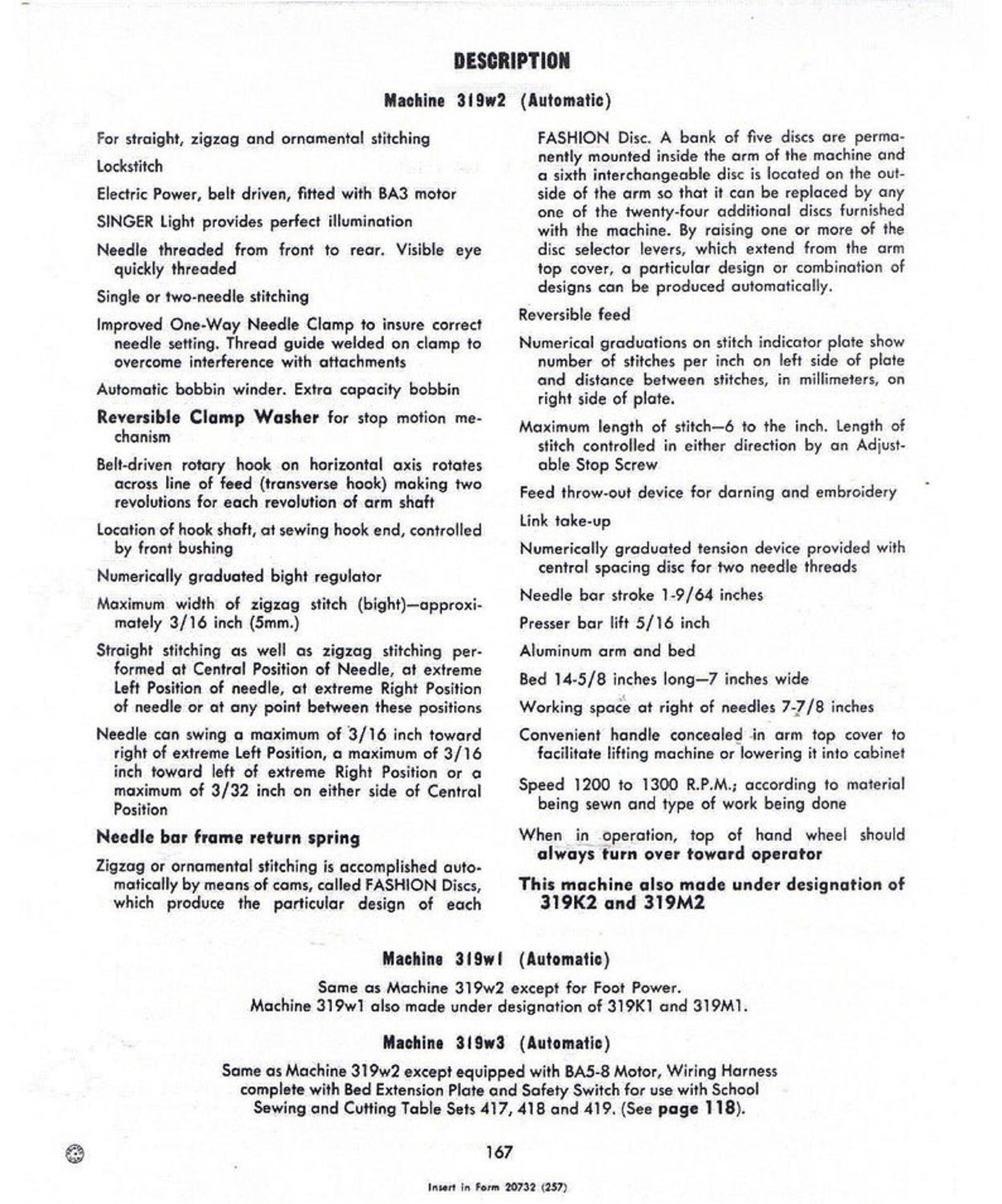 Singer Class 319 Sewing Machine Service Repair Adjuster Manual Book How ...