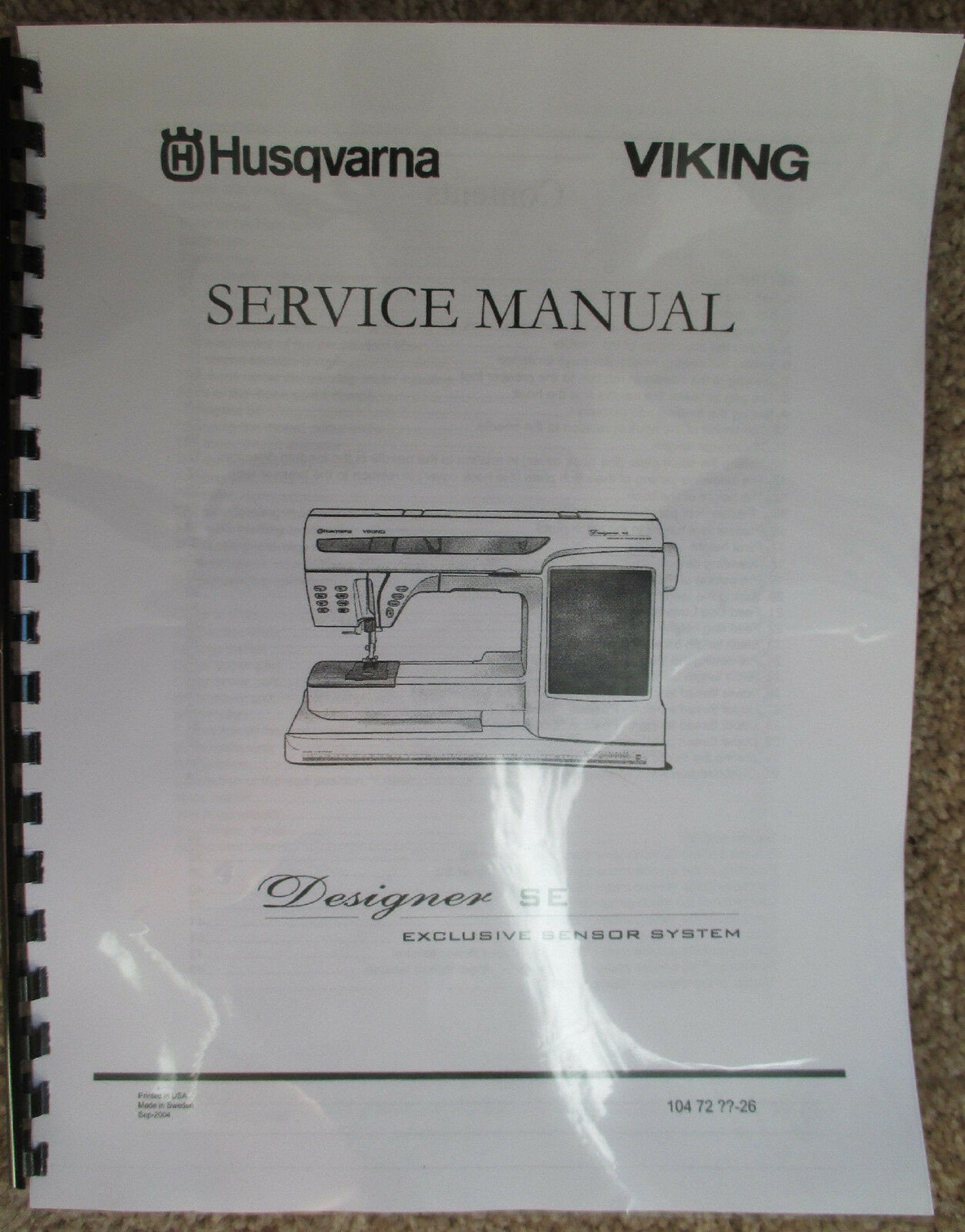 Husqvarna Viking Designer SE Sewing Embroidery Machine Service - Etsy
