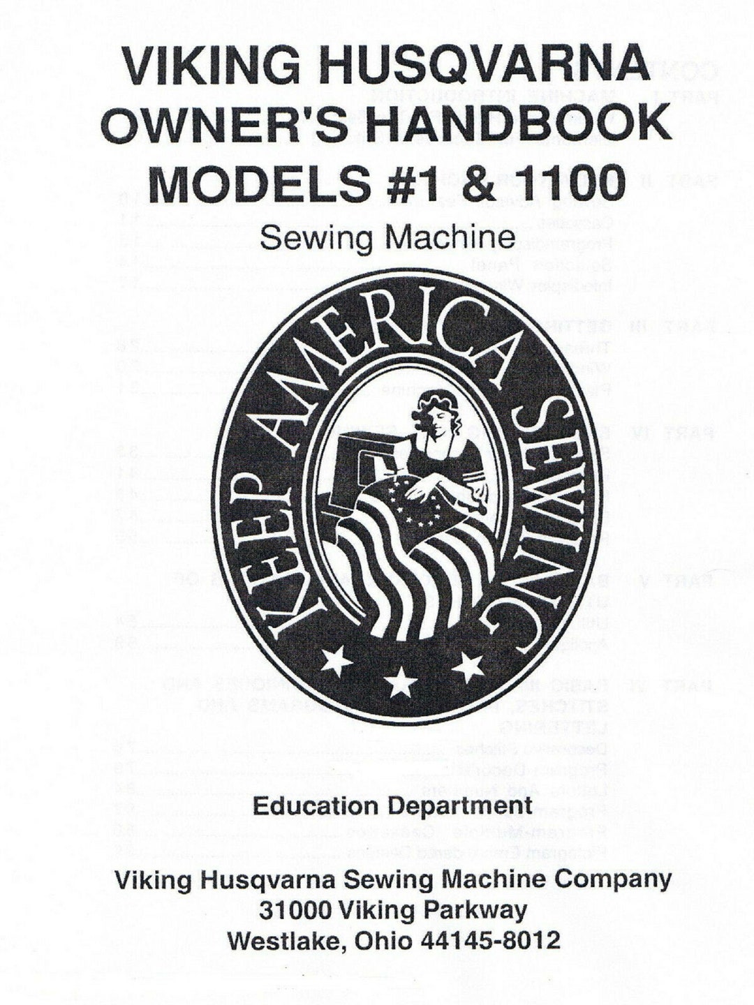 Digital PDF Husqvarna Viking #1 1200 1100 Sewing Machine Owners ...
