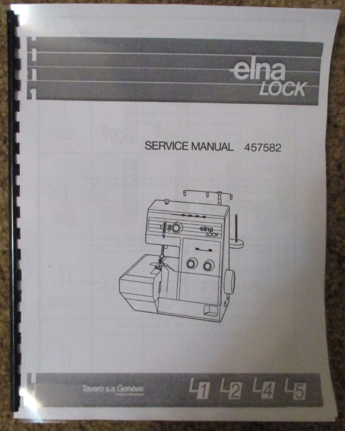 Elna Lock L1 L2 L4 L5 Serger Overlock Service Repair Manual Book How to ...