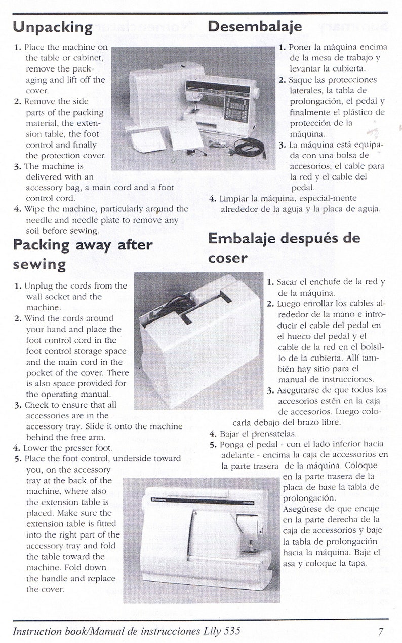 Husqvarna Viking Lily 530 535 Sewing Machine Users Guide Owners ...