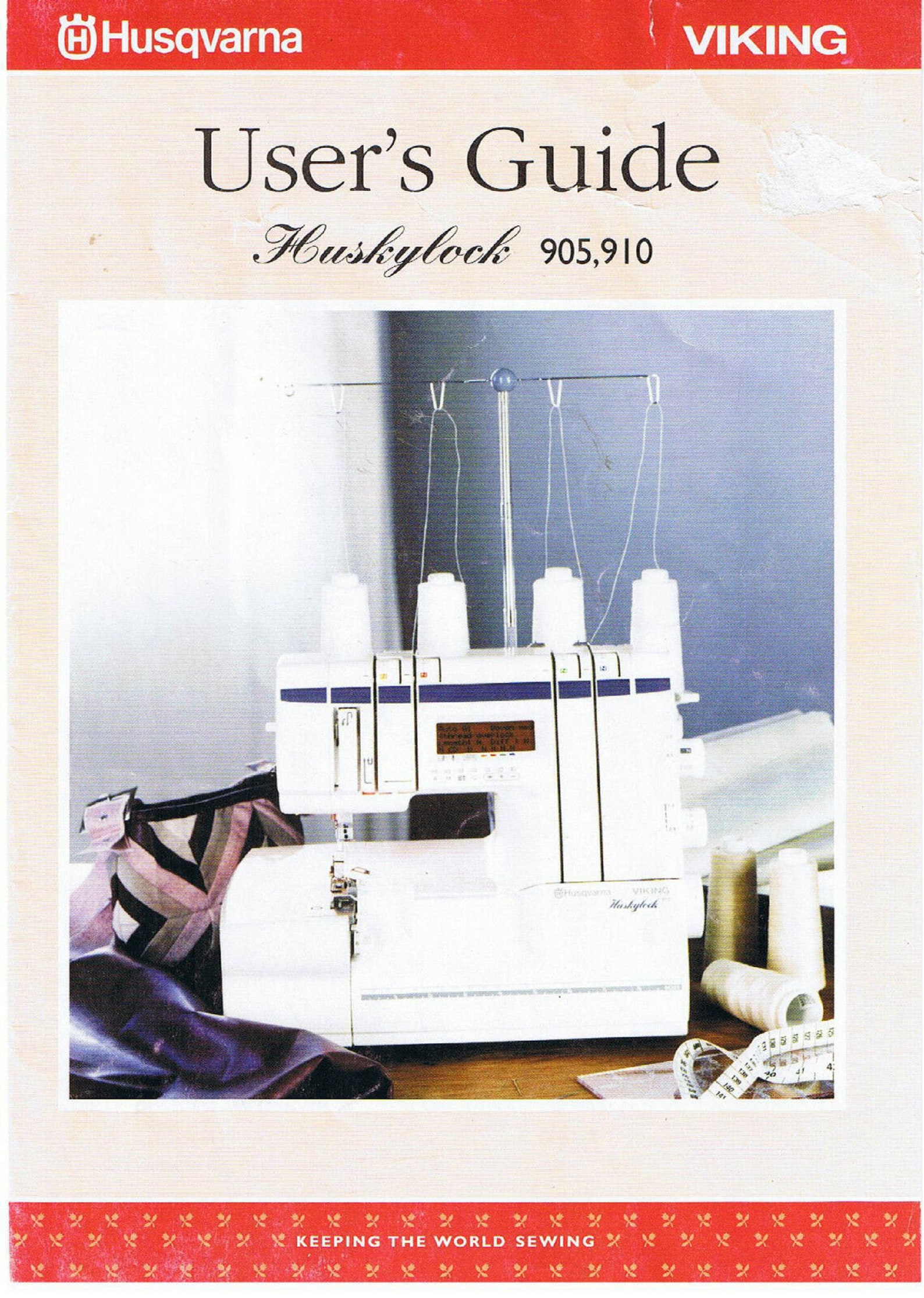 Husqvarna Viking Huskylock 905 910 Overlock Serger Machine Users Guide ...