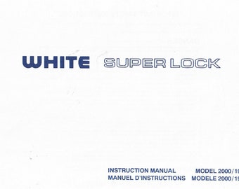 White Superlock 2000ats Serger Owners Manual - Etsy