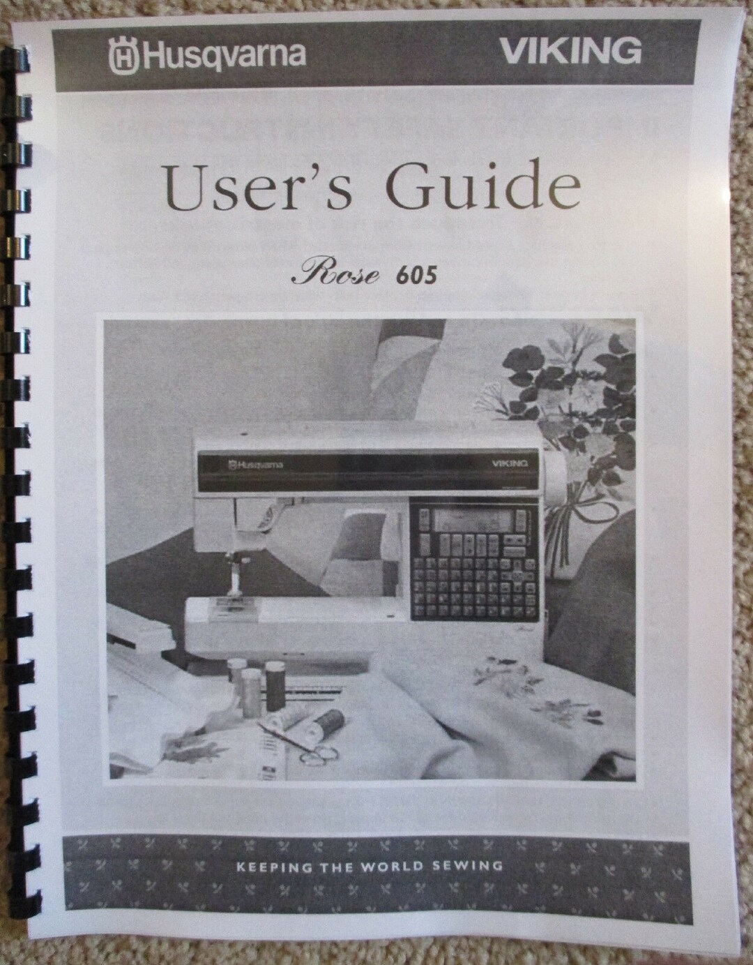Husqvarna Viking Rose 600 605 Sewing Embroidery Machine Owners Users ...
