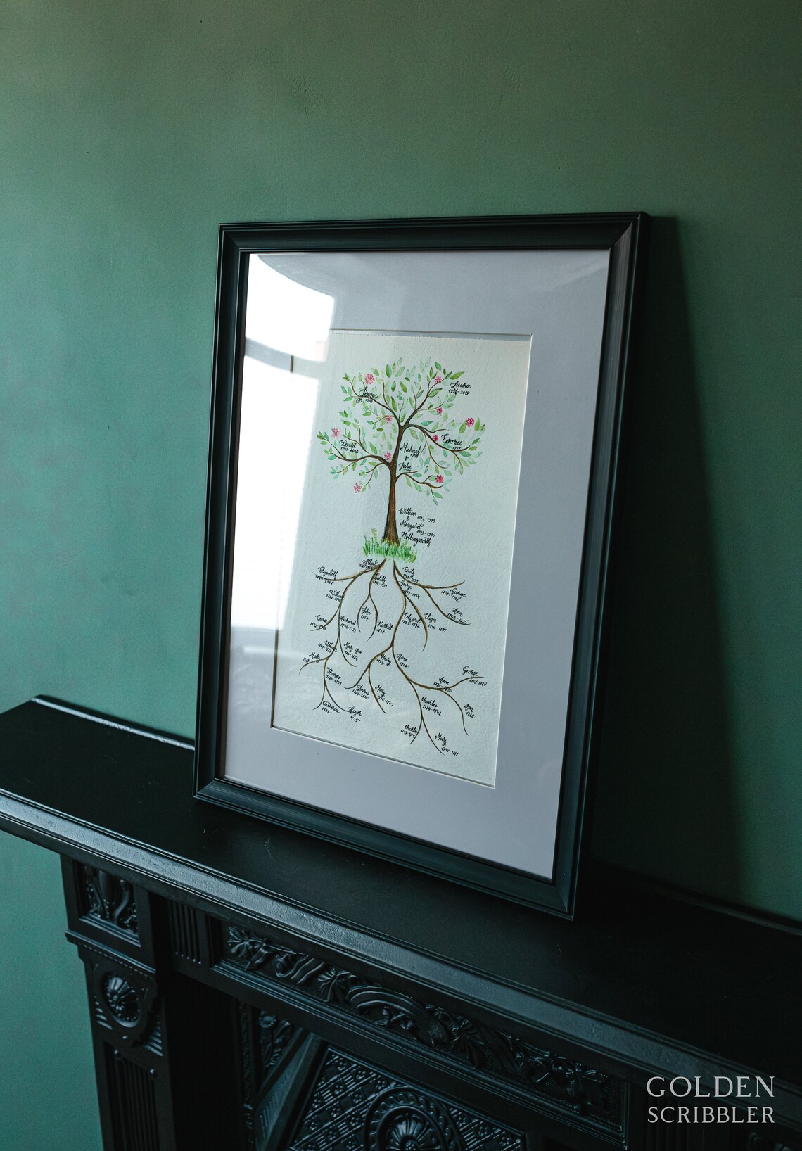 Bespoke Handwritten Family Tree Watercolour & Calligraphy - Etsy