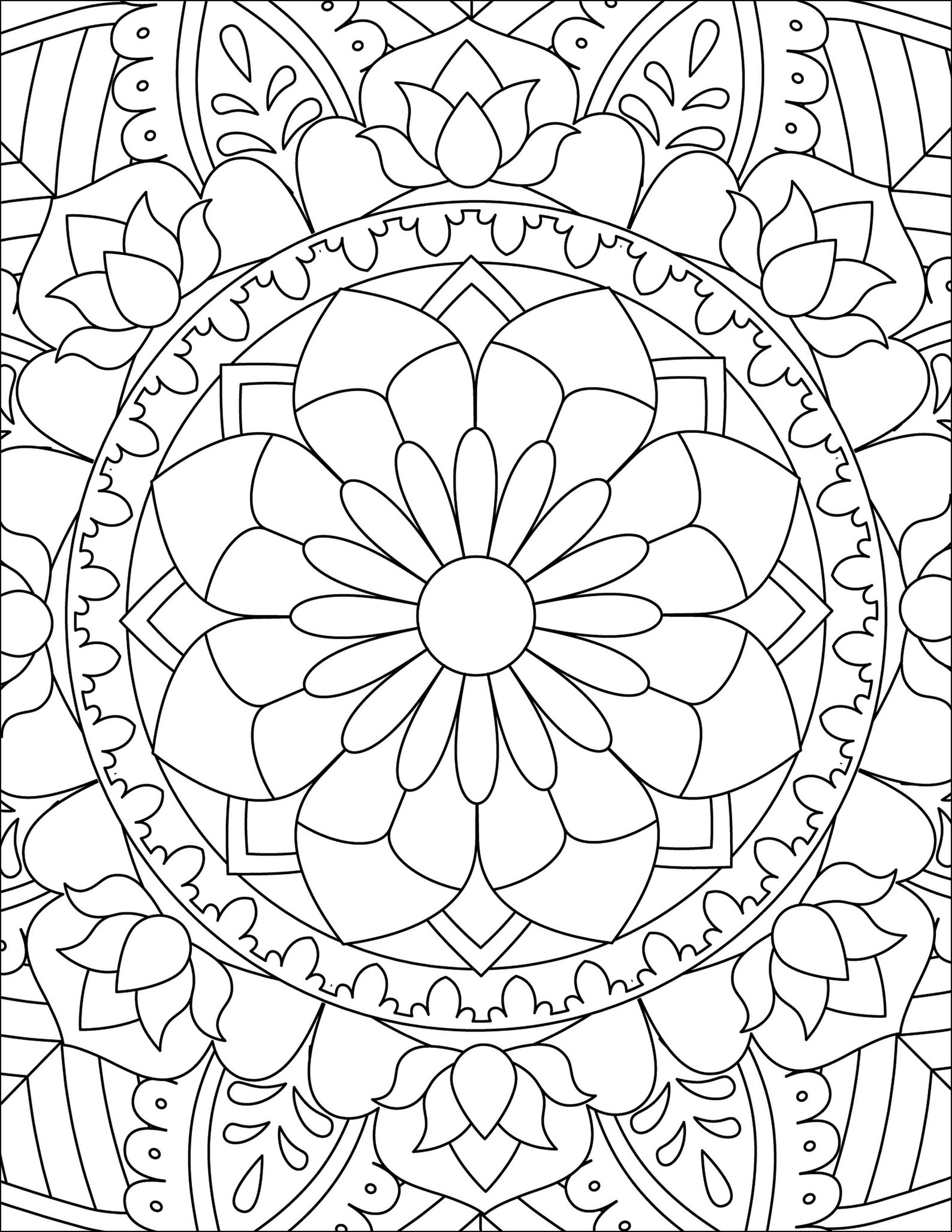 Mandala Coloring Book Pages - Printable (V2) - Etsy