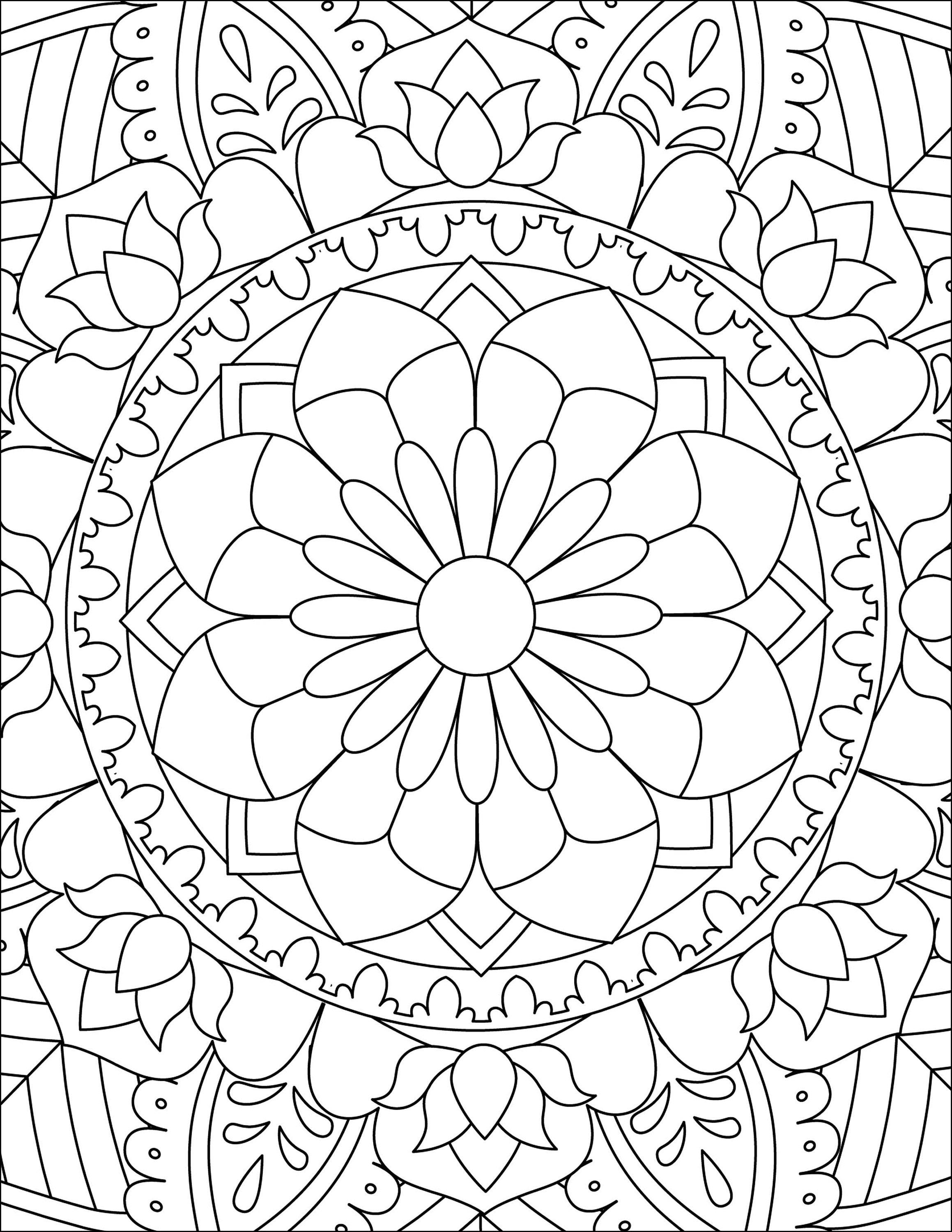 Mandala Coloring Book Pages - Printable (V2) - Etsy