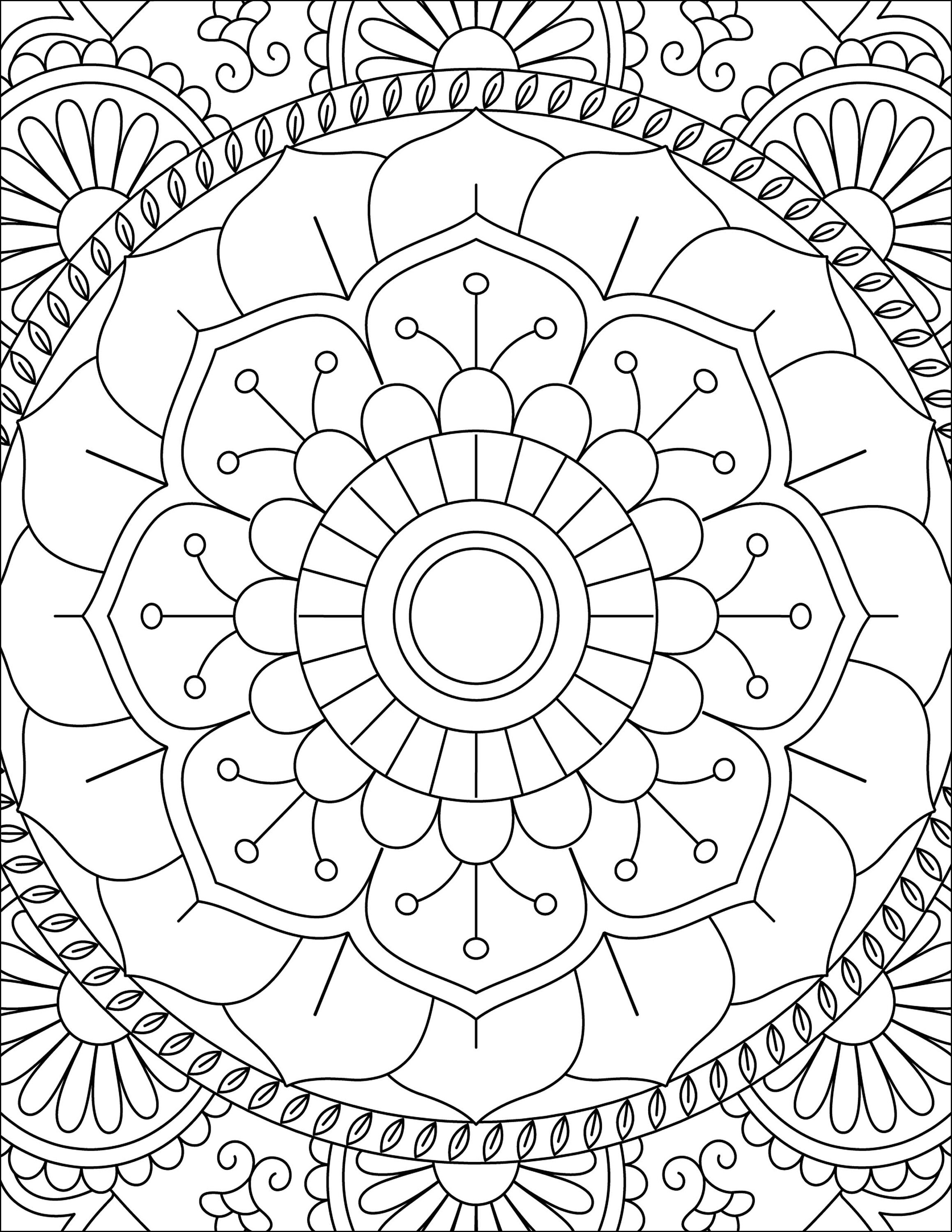 Mandala Coloring Book Pages - Printable (V2) - Etsy