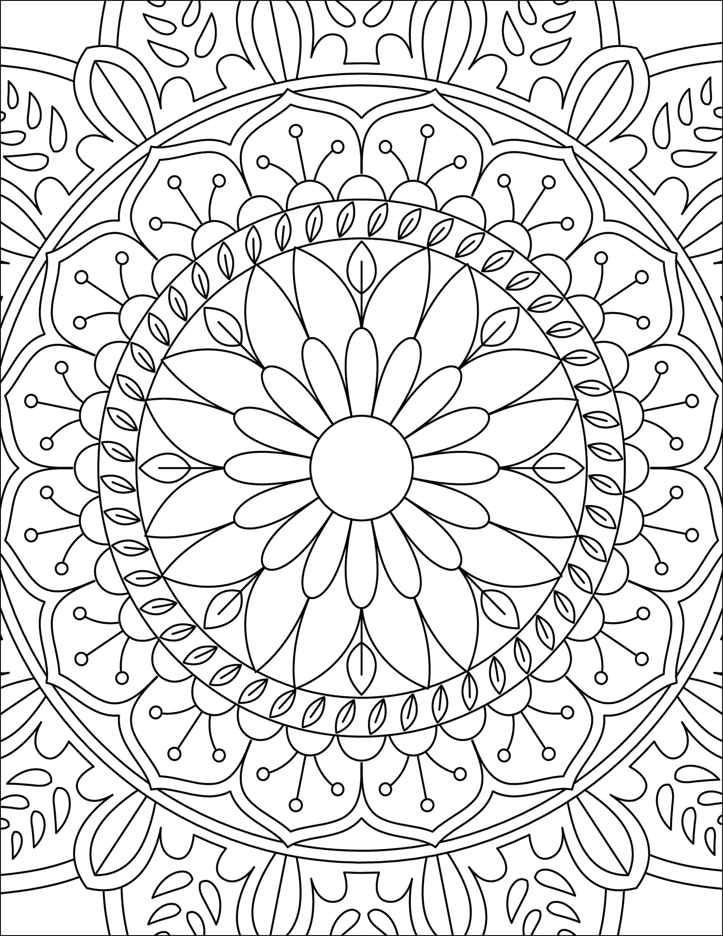 Mandala Coloring Book Pages - Printable - Etsy