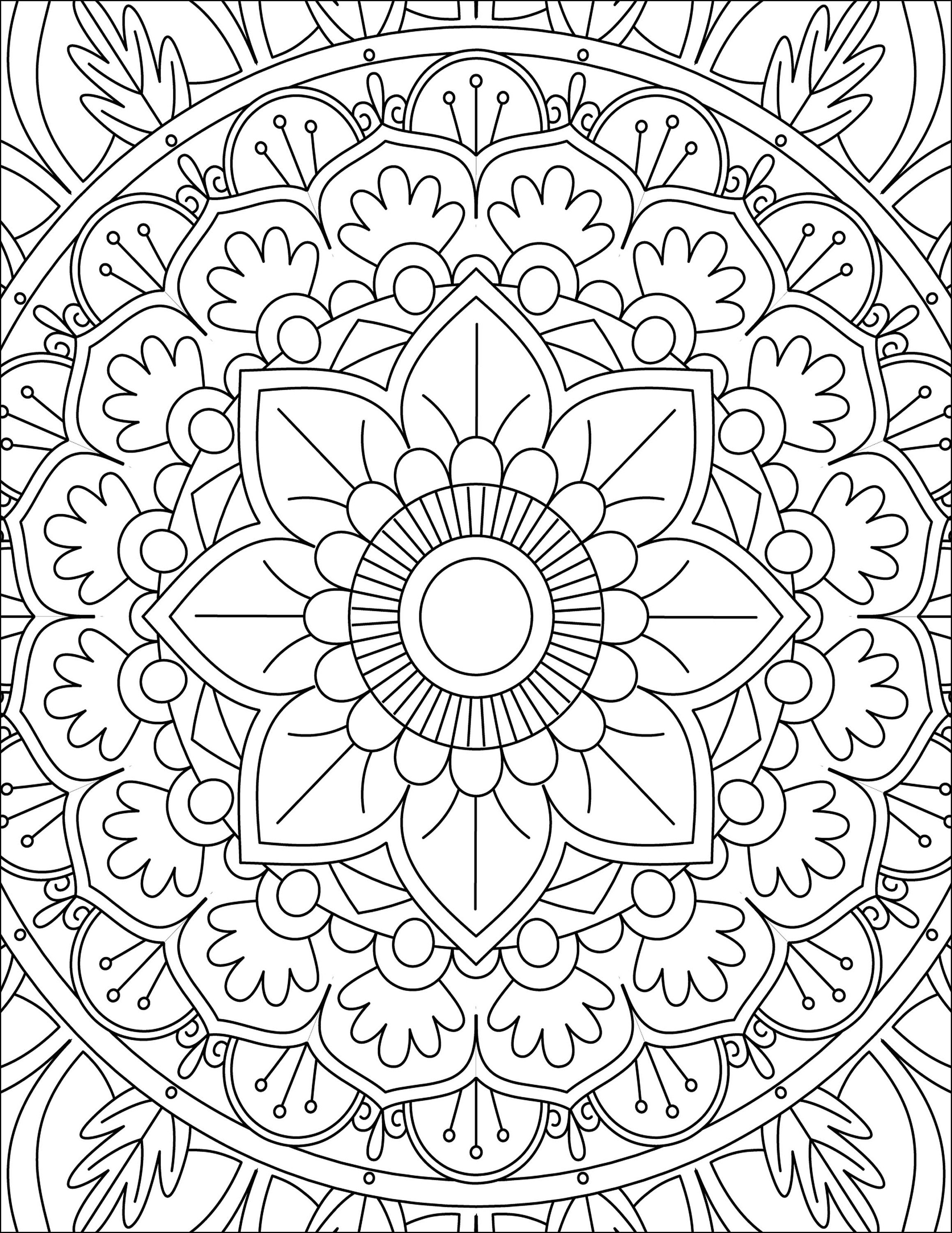 Mandala Coloring Book Pages - Printable - Etsy