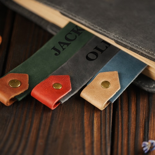 Personalized Custom Leather Bookmark Leather - Etsy