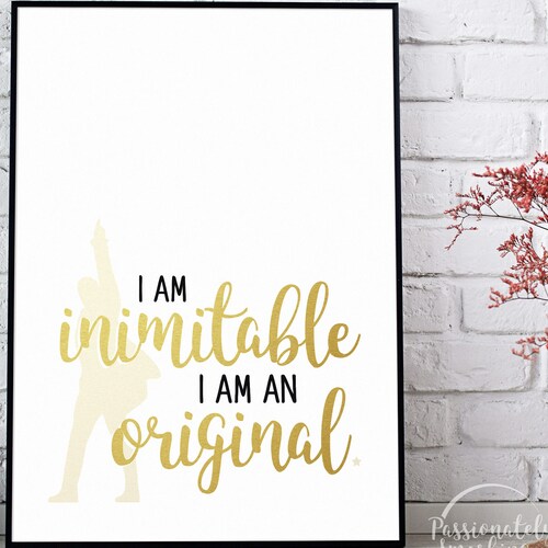I Am Inimitable I Am an Original Digital Download Wall - Etsy