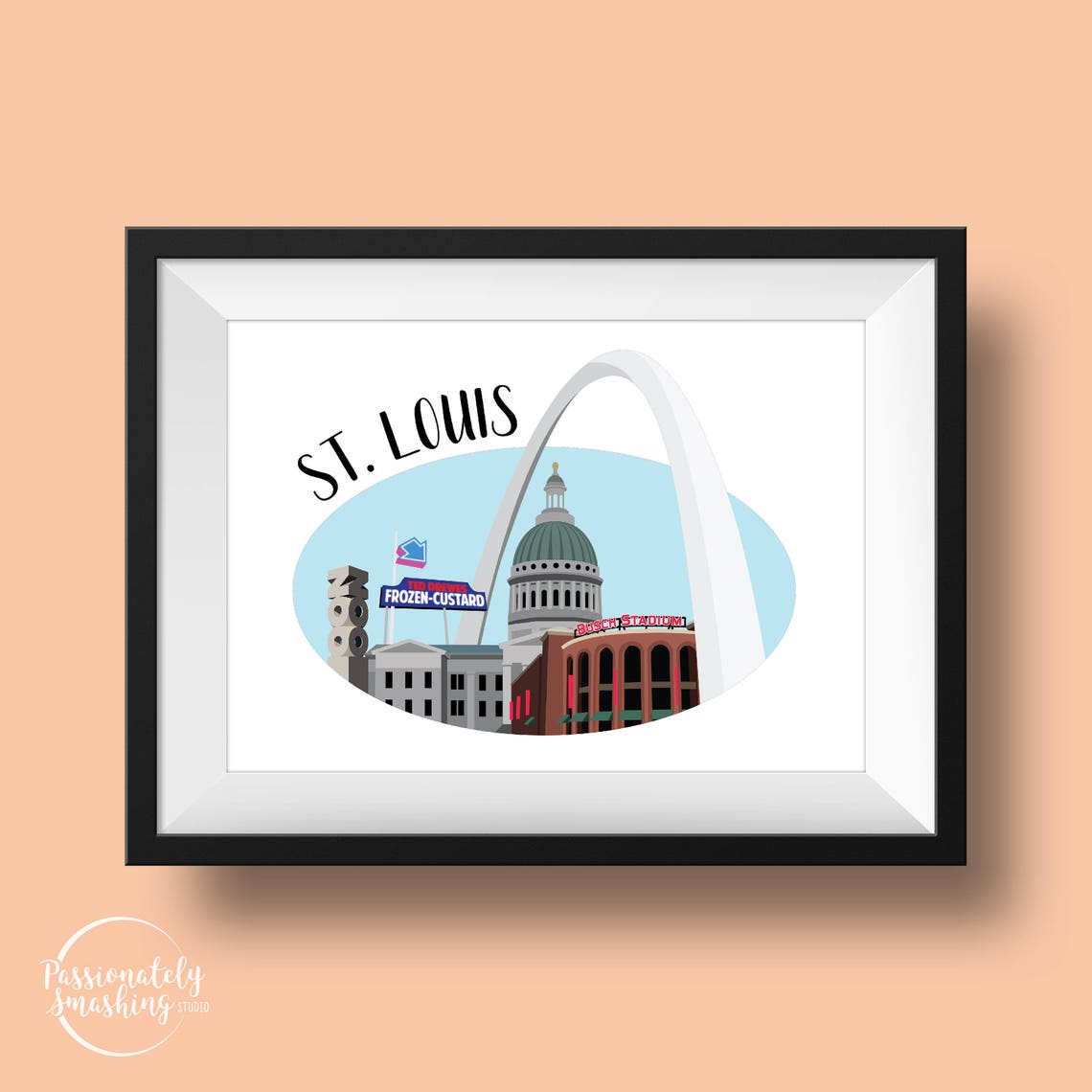 St. Louis Skyline - Wall Art - Digital Download - Etsy